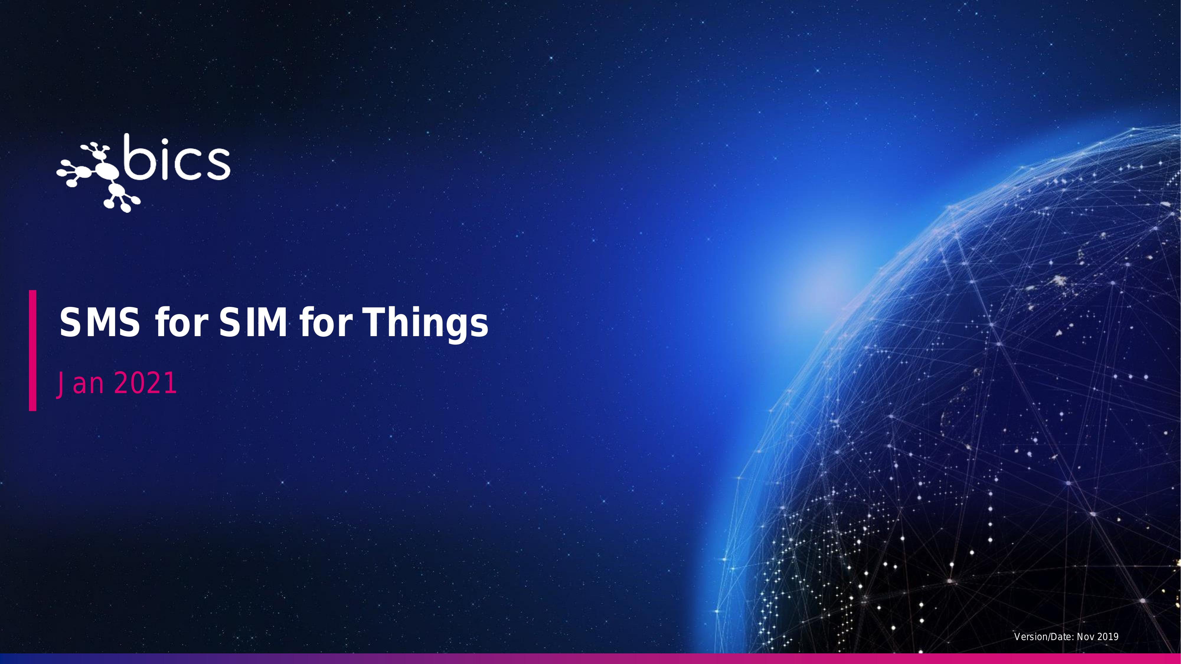 SMS use cases supported by SIM for Things